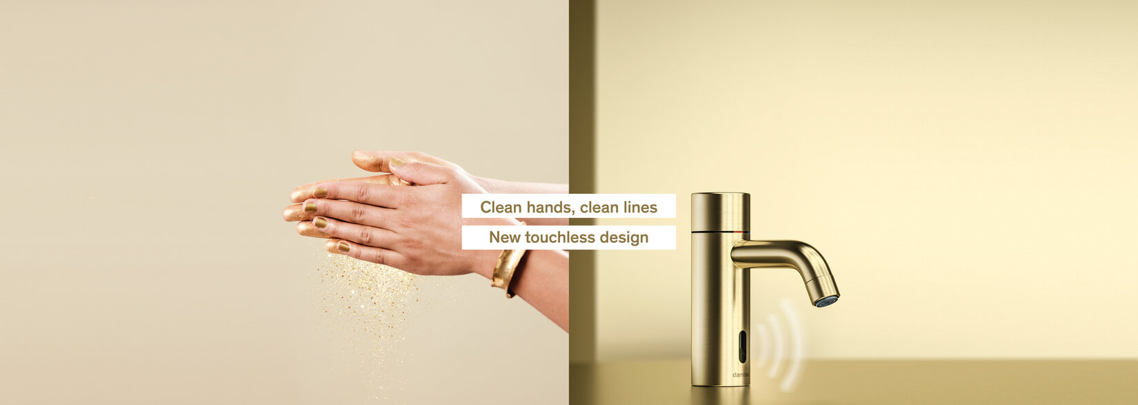 Silhouet Touchless basin & kitchen sensor taps in e.g. brass & black [https://damixa.com]